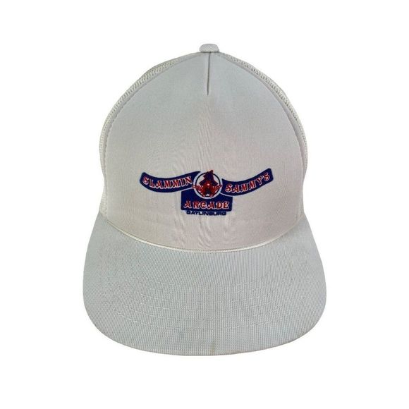 Accessories | Vtg Slammin Sammys Arcadewhite Trucker Hat Yosemite Sam ...